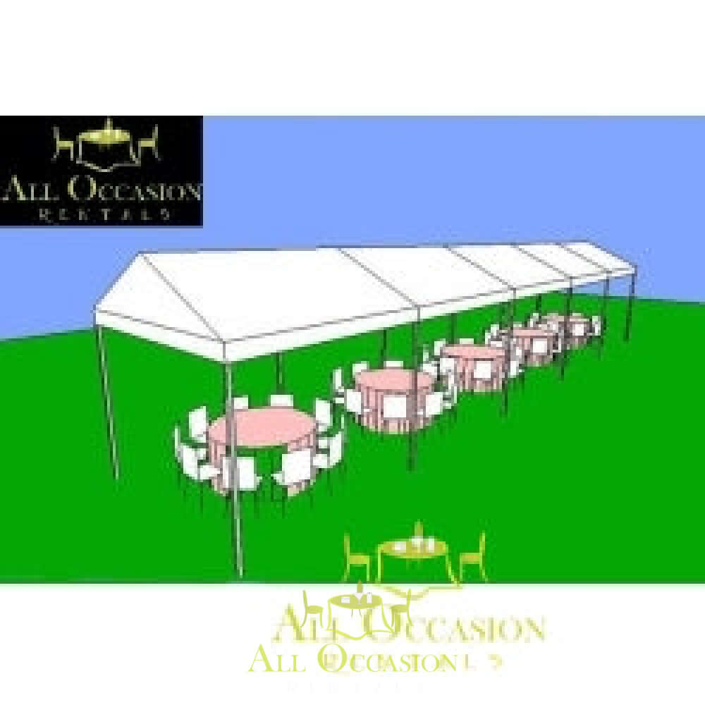 10' x 100' Frame Style Tent Rental | All Occasion Rentals