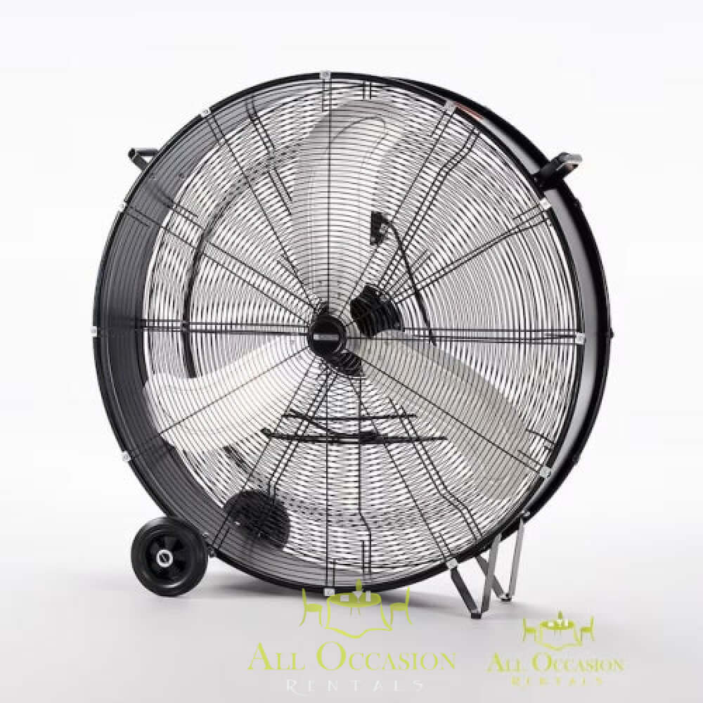 36-Inch 2-Speed Indoor Black Industrial Fan Rental – All Occasion Rentals